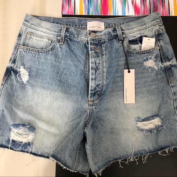 Habitual | Shorts | Habitual Distressed Jean Short Button Fly 32 | Poshmark